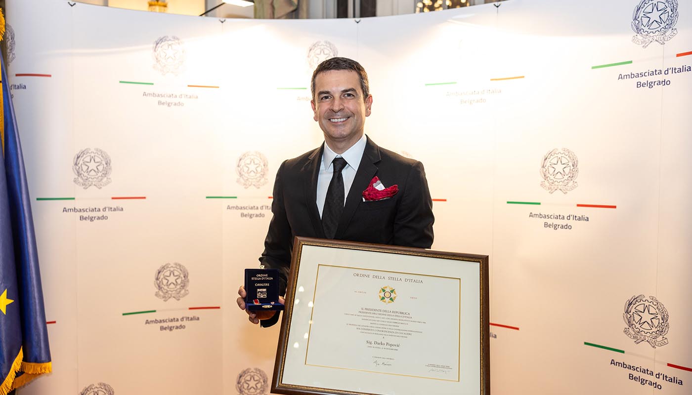 Darko Popović vitez Ordena italijanske zvezde | Bonitet.com