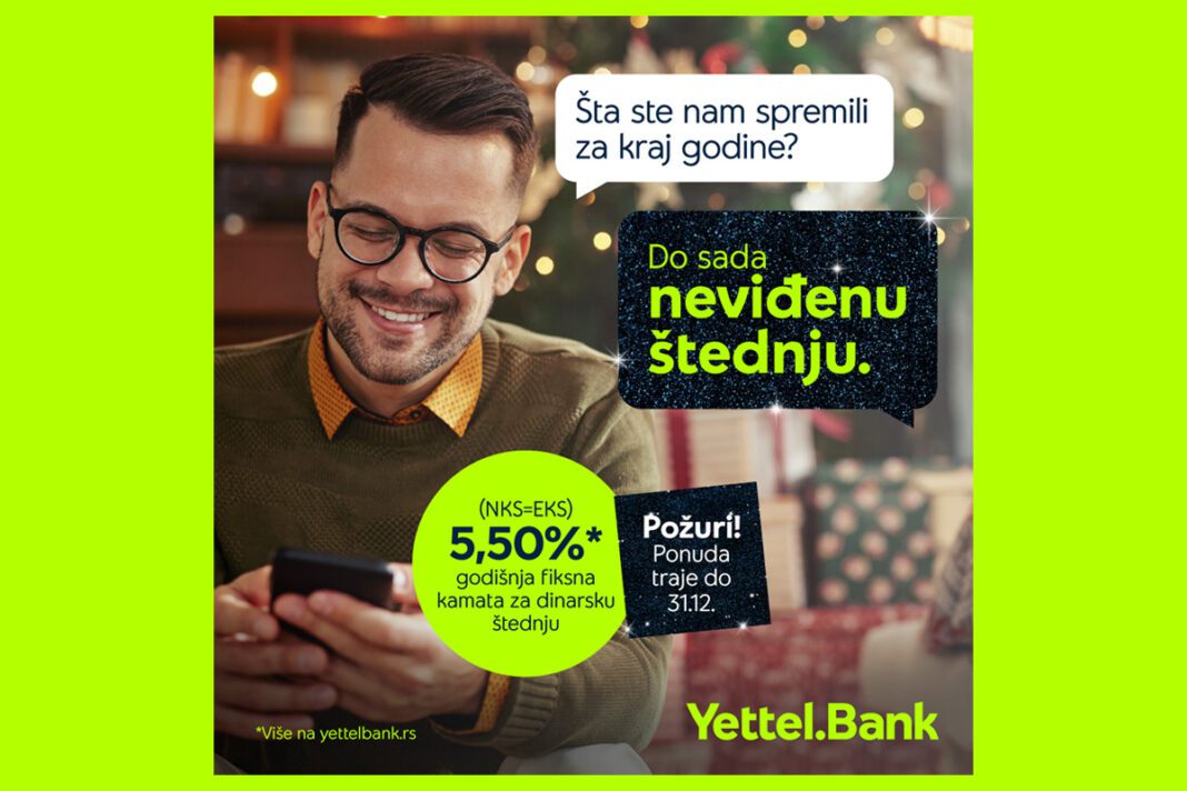 Yettel Bank štednja na 12 meseci uz 5,50%: Oročena, a kao da nije ...
